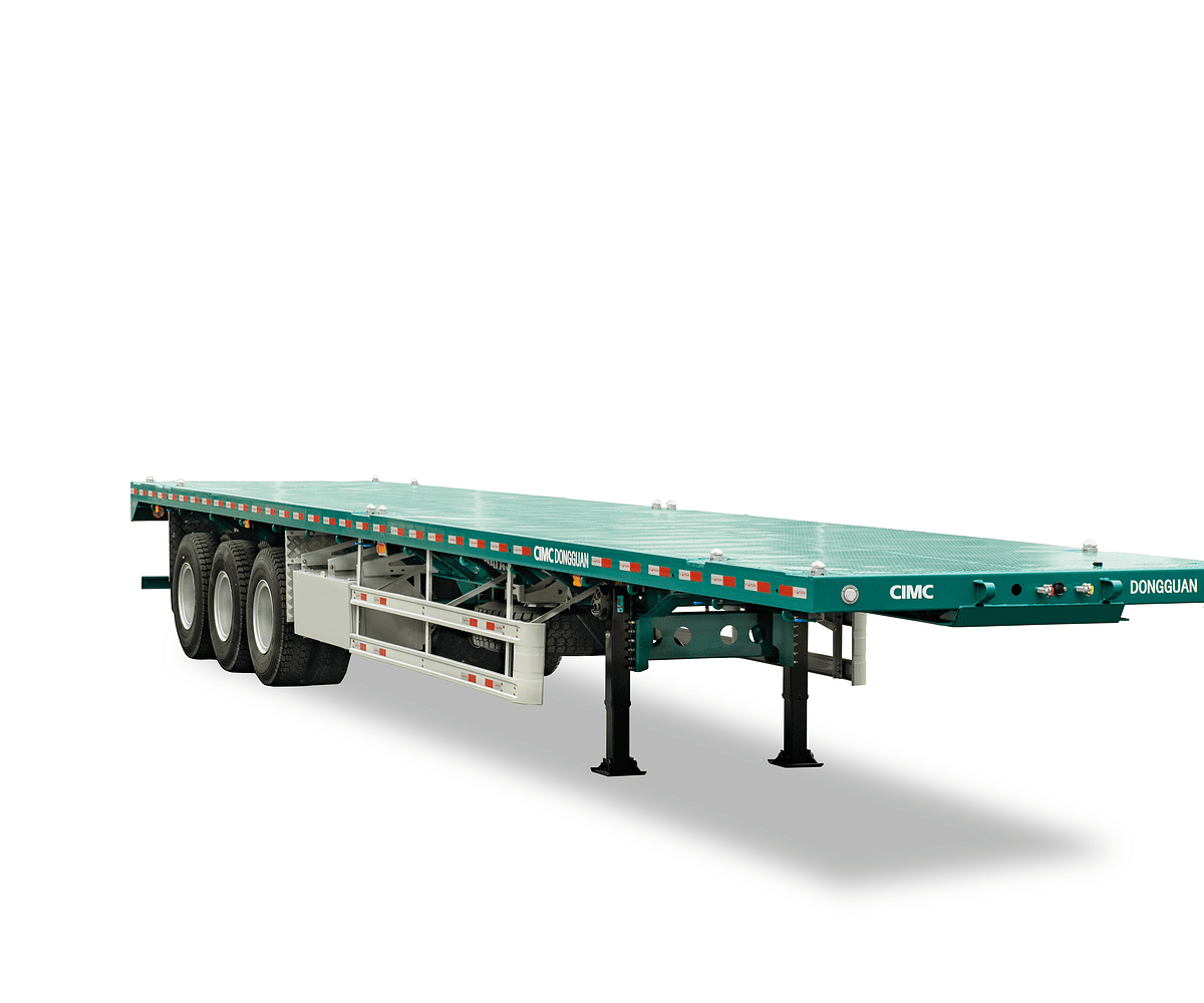 B-double Flatbed Semi Trailer for Sale, 12.4m + 4m mini flatbed