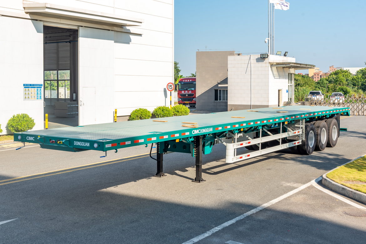 B-double Flatbed Semi Trailer for Sale, 12.4m + 4m mini flatbed