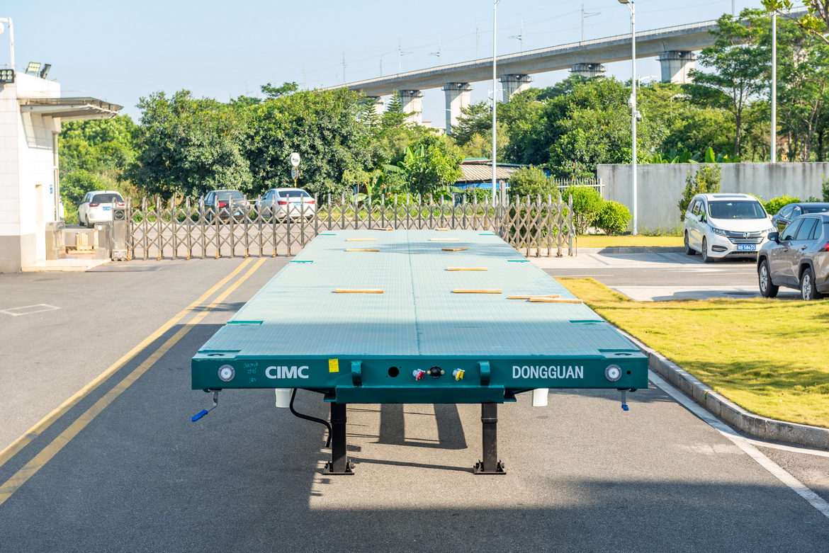 B-double Flatbed Semi Trailer for Sale, 12.4m + 4m mini flatbed